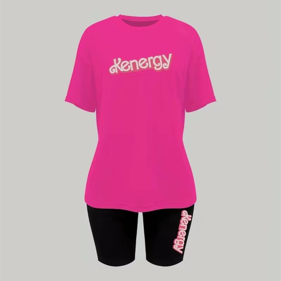Barbie | Pants & Jumpsuits | Barbie Kenergy 2 Piece Set Hot Pink Shirt ...